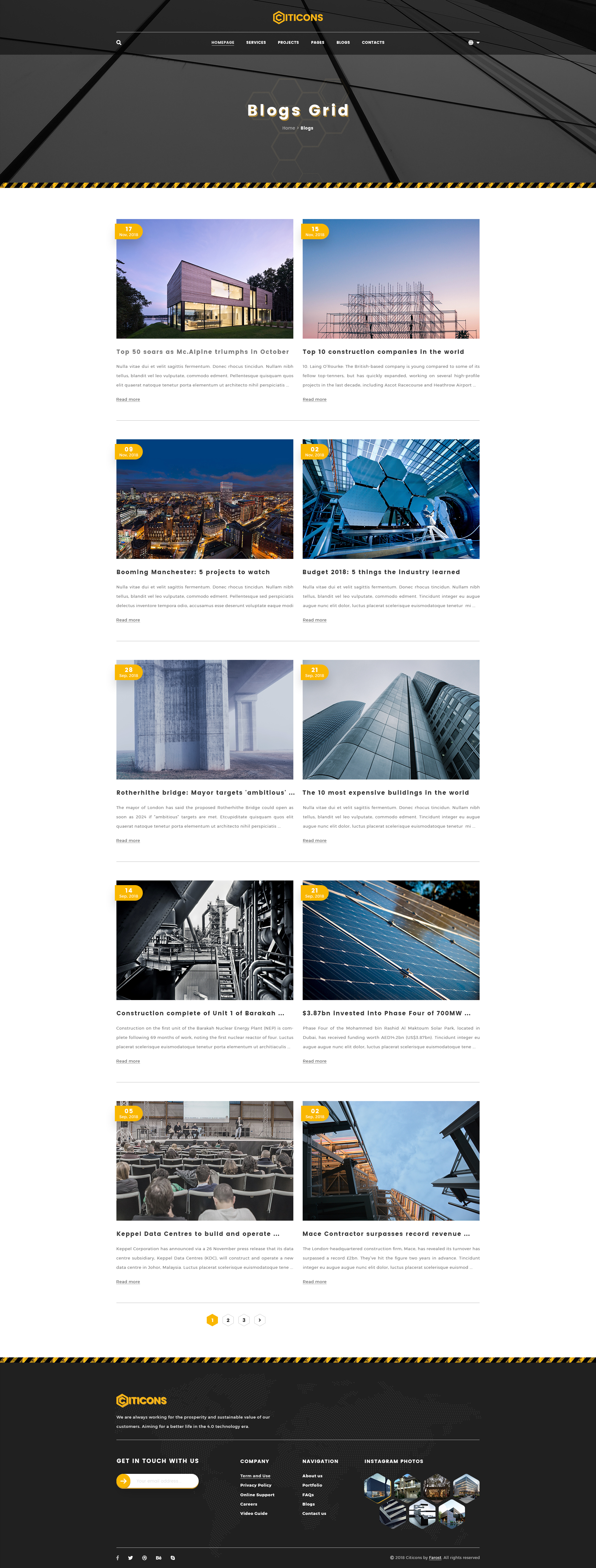 Citicons - Construction & Building PSD Template by Farost | ThemeForest